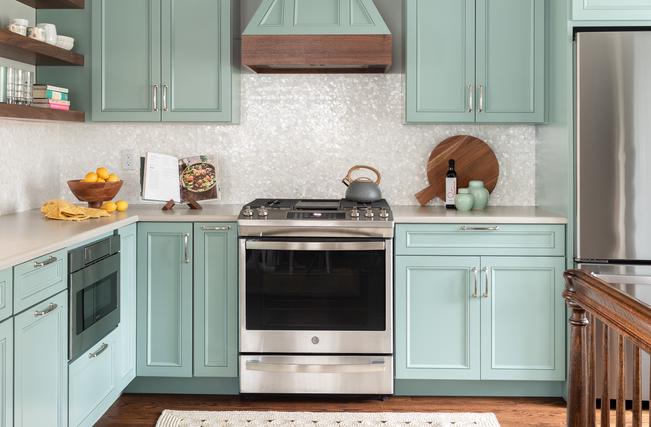 Natural Seafoam Kitchen Revamp - Hercules Design Build | St. Louis ...